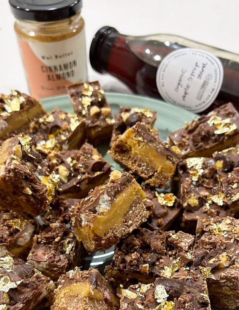 High Protein Chocolate Raw Caramel Slice - Naked Digest